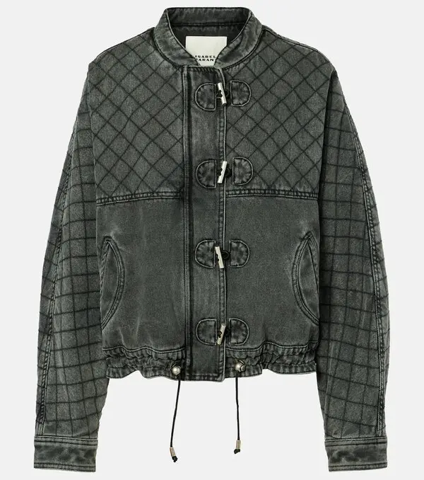 Isabel Marant Étoile Celiany Quilted Denim Jacket - Grey