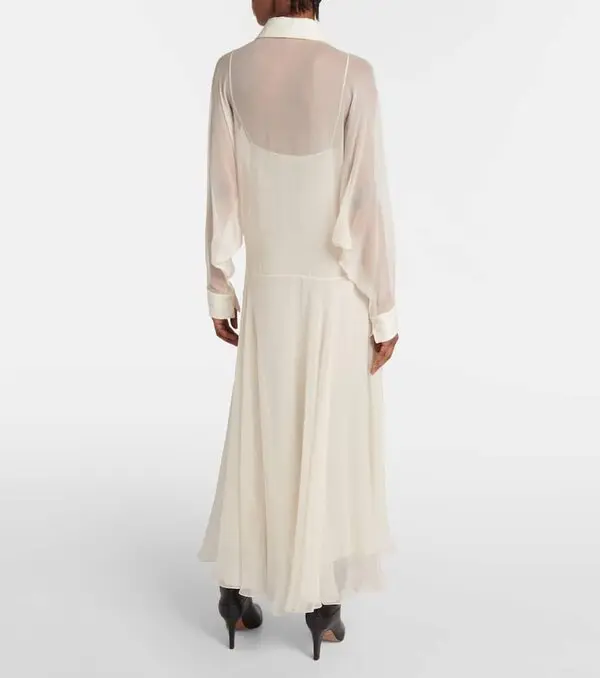 Chloé Silk Chiffon Shirt Dress
