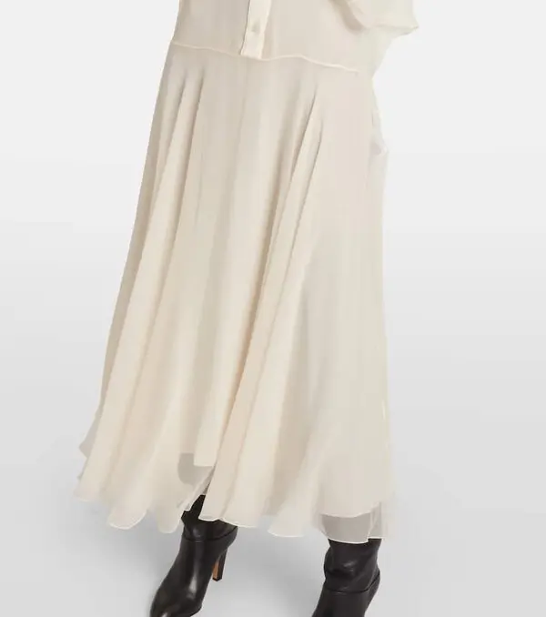 Chloé Silk Chiffon Shirt Dress