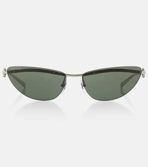 Gucci Horsebit Cat-eye Sunglasses - Silver