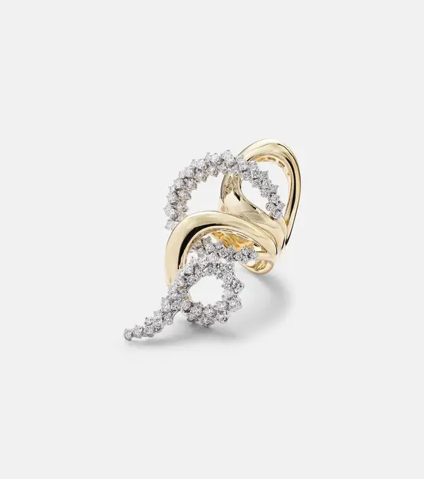 Yeprem 18kt White And Yellow Diamond Ring - Gold