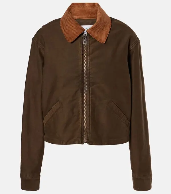Loewe Suede-trimmed Cotton Blouson