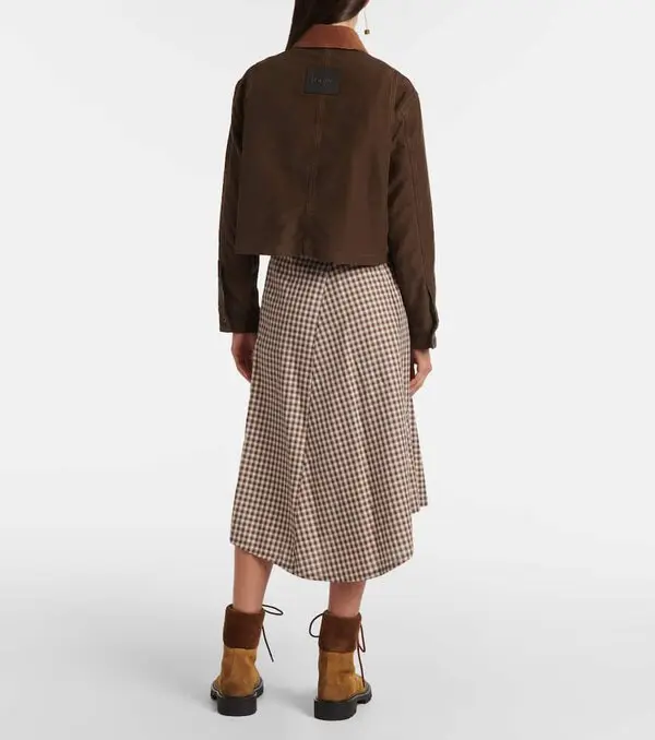 Loewe Suede-trimmed Cotton Blouson