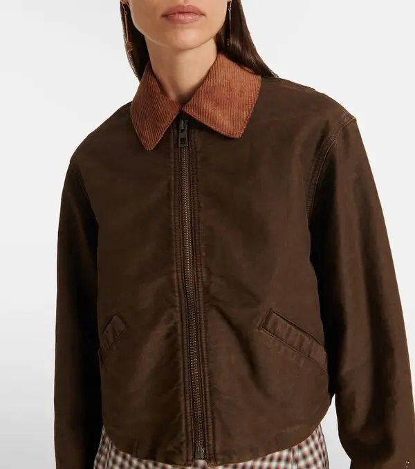 Loewe Suede-trimmed Cotton Blouson