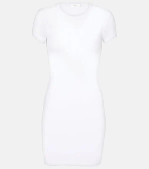 Wardrobe.NYC Cotton Jersey Mini Dress - White