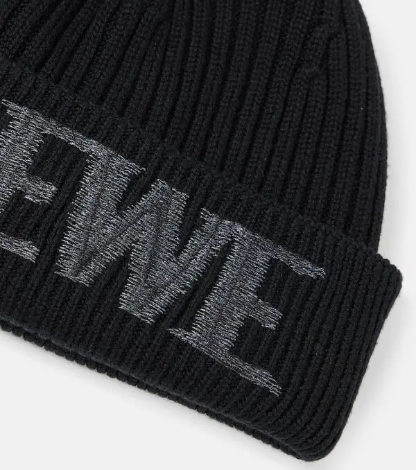 Loewe Logo Wool Beanie - Black