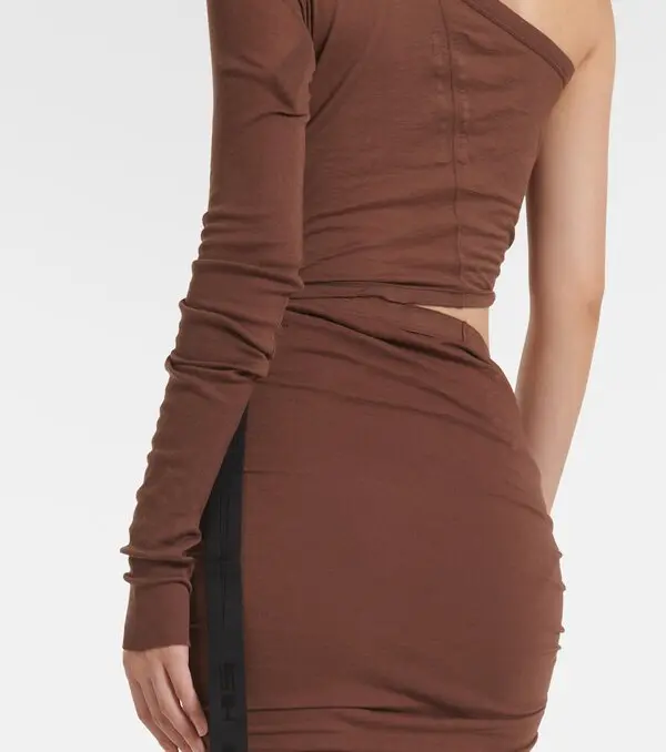 Rick Owens Ziggy Cotton Jersey Top - Brown