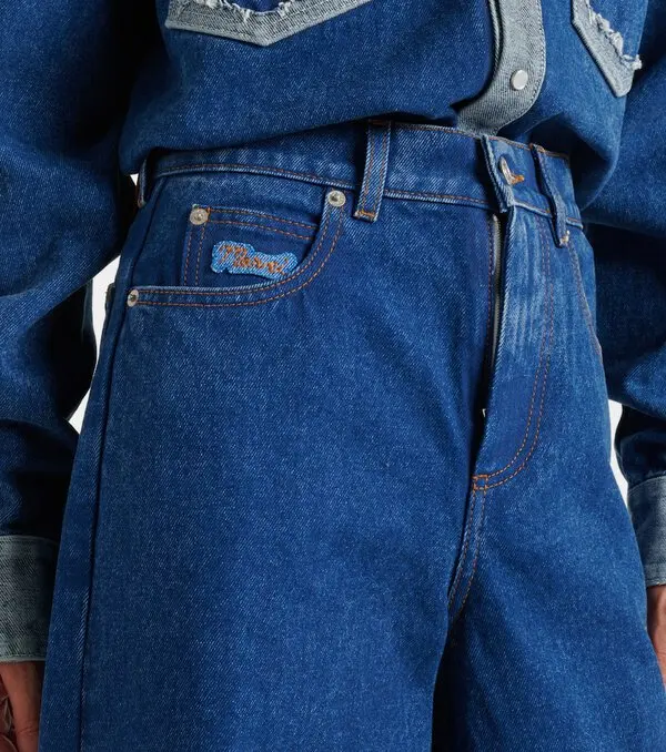 Marni Logo Wide-leg Jeans
