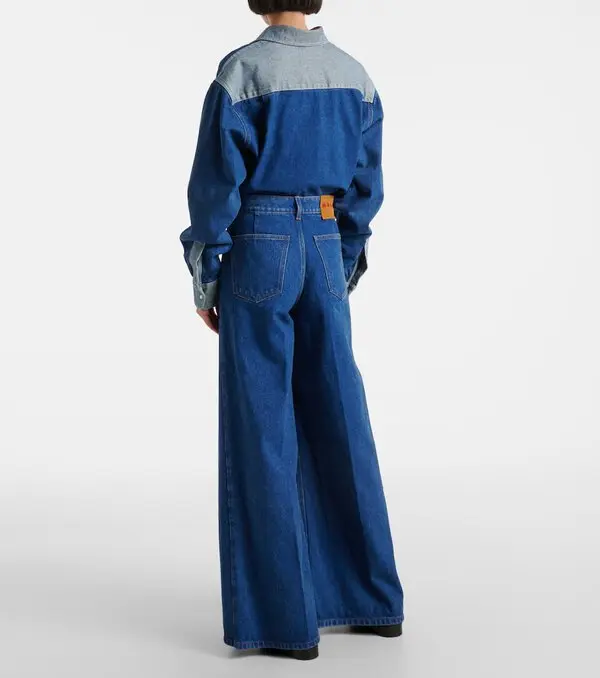 Marni Logo Wide-leg Jeans