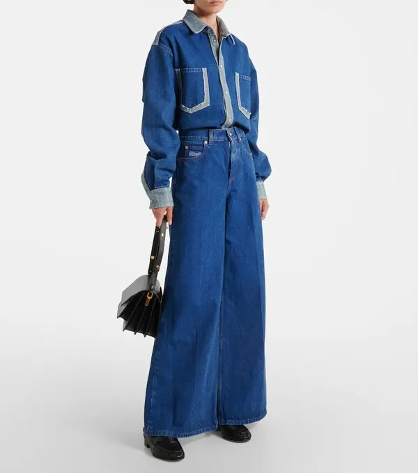 Marni Logo Wide-leg Jeans