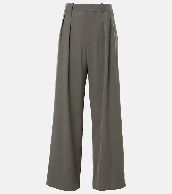 Wardrobe.NYC High-rise Wide-leg Wool Pants - Black