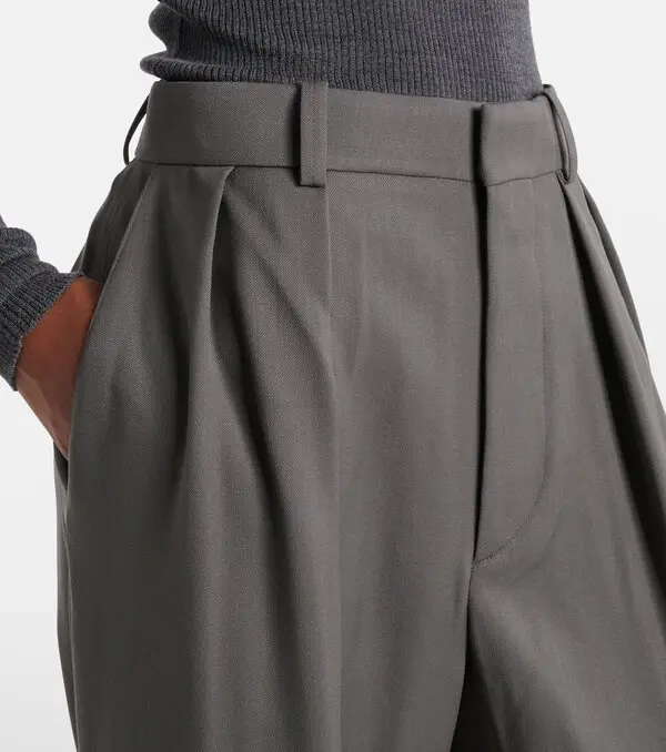 Wardrobe.NYC High-rise Wide-leg Wool Pants - Black