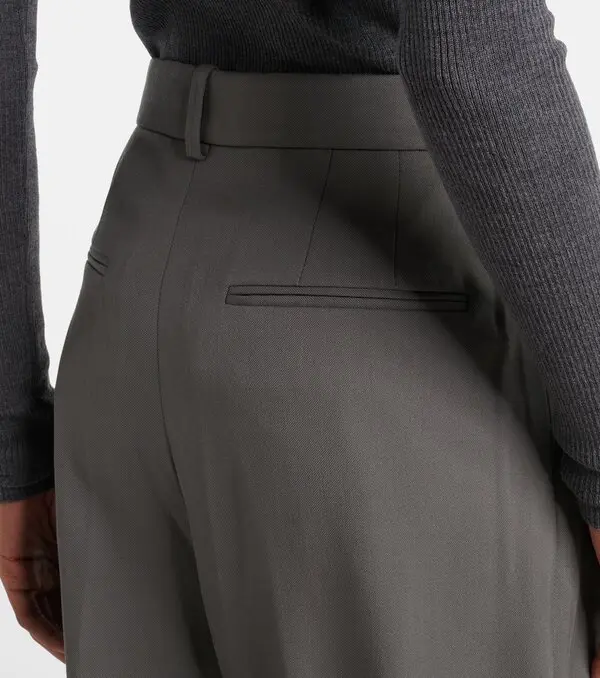 Wardrobe.NYC High-rise Wide-leg Wool Pants - Black