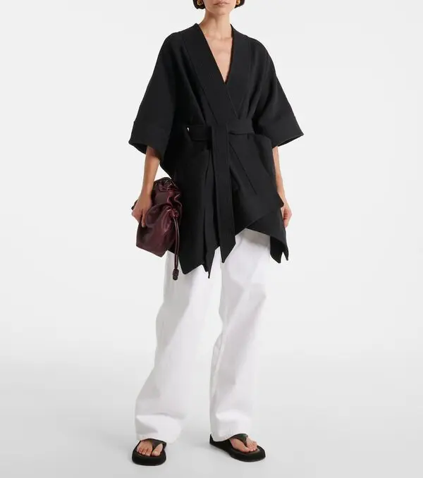 Wardrobe.NYC Belted Cotton Cape