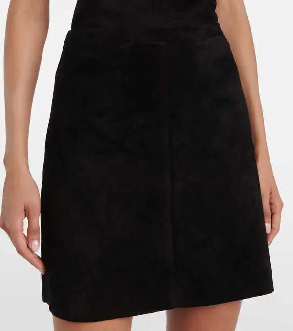 Stouls Lucie Mini Leather Skirt - Black