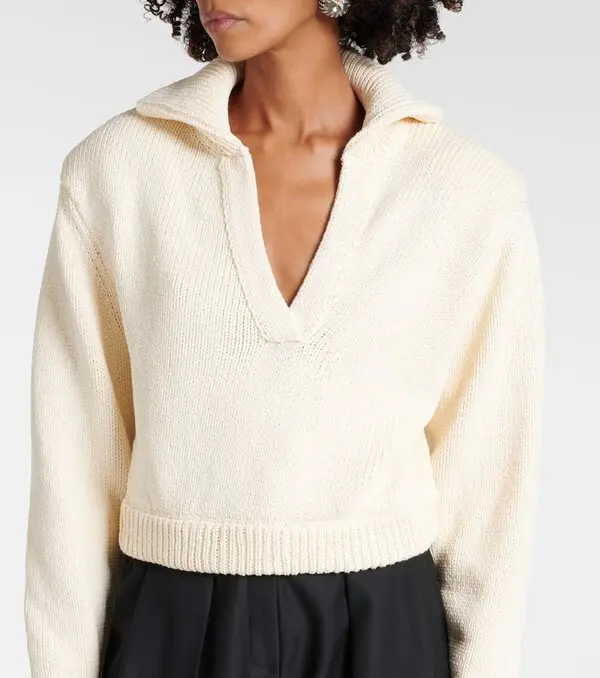 Magda Butrym Cropped Polo Sweater