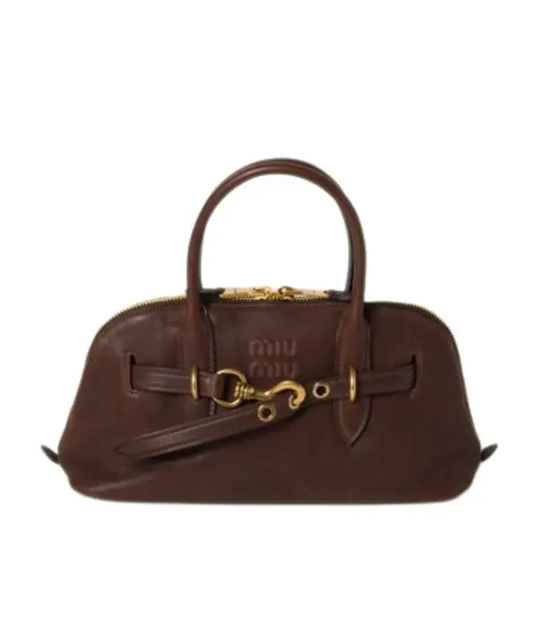 Miu Miu Nappa Leather Top-handle Bag - Briarwood