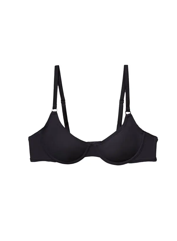 Fleur Du Mal Le Stretch Micro Demi Bra - Black