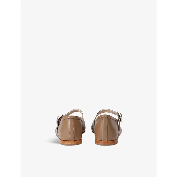 Le Monde Beryl Mary Jane Leather Ballet Flats - Taupe