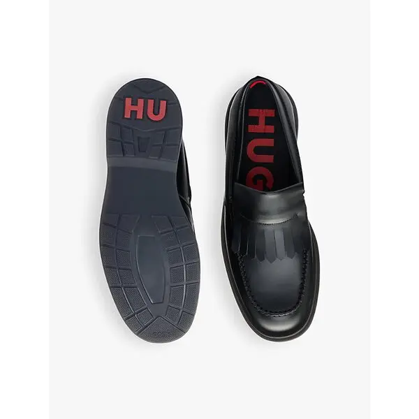 Hugo Tassel-embellished Leather Moccasins