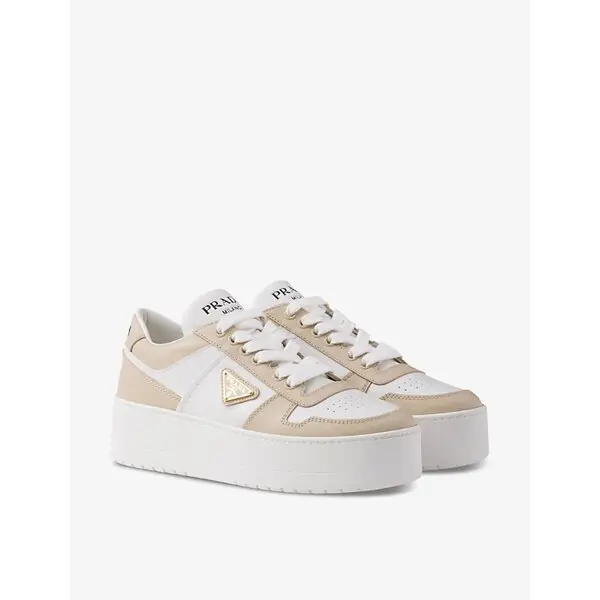 Prada Platform-sole Leather Trainers