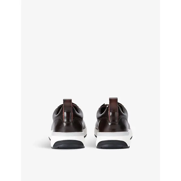 Santoni Innova Perforated Leather Low-top Trainers