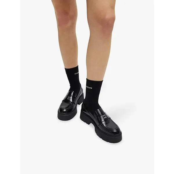 Hugo Stacked-logo Chunky Loafers