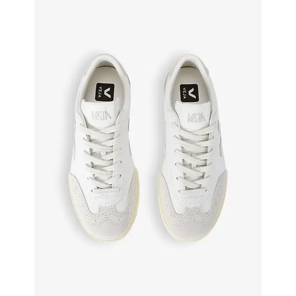 VEJA Volley Logo-embroidered Leather Low-top Trainers - White