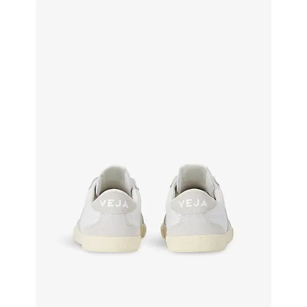 VEJA Volley Logo-embroidered Leather Low-top Trainers - White