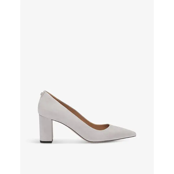 BOSS Pointed-toe Suede Pumps With Logo Rivet
