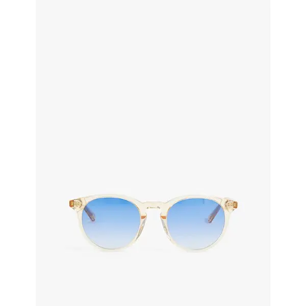 MESSYWEEKEND Round-frame Acetate Sunglasses - Champagne/blue