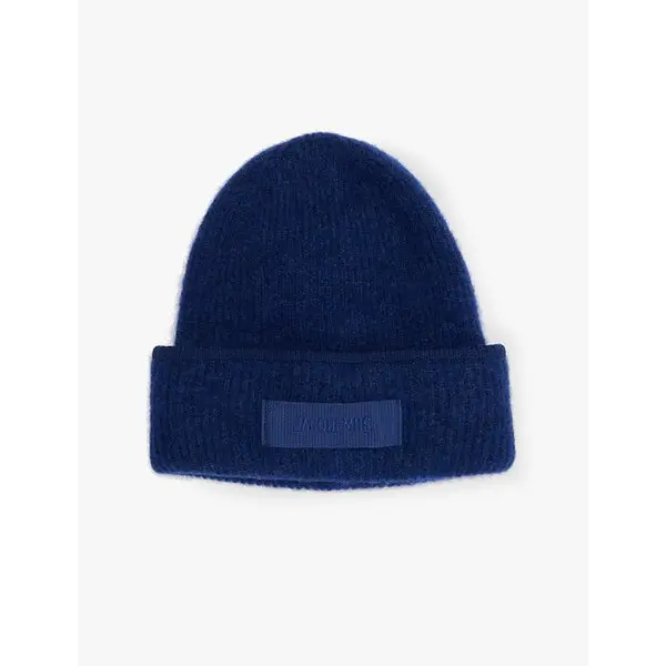 Jacquemus Navy Ribbed Beanie Jacquemus Le Bonnet Beanie Hat | THE FLAMEL® main image 3