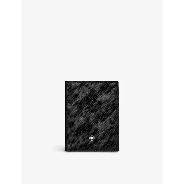 Montblanc Sartorial Logo-embellished Grained-leather Card Holder - Black