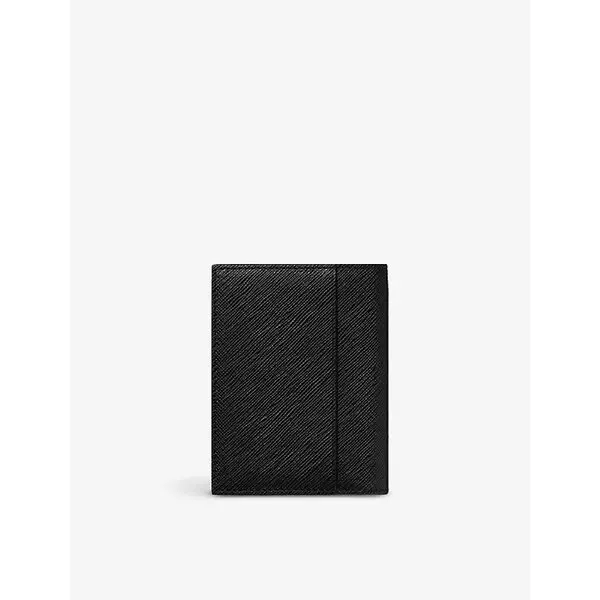 Montblanc Sartorial Logo-embellished Grained-leather Card Holder