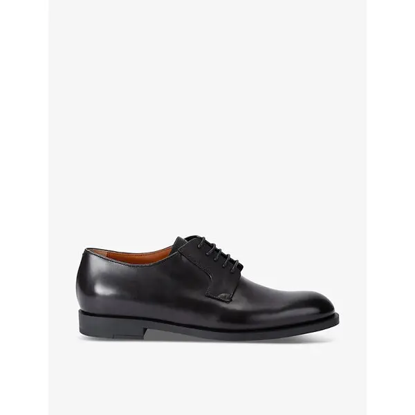 Zegna Leather Derby Shoes - Black