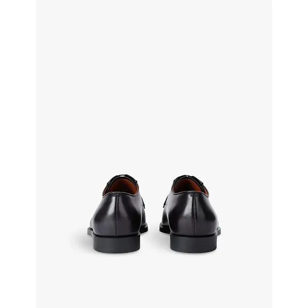 Zegna Leather Derby Shoes - Black