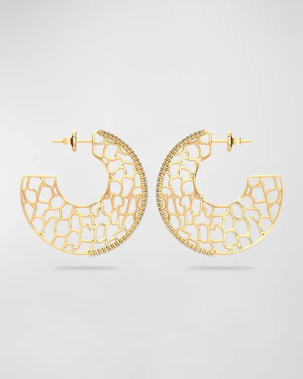 JAMIE TURNER Small Canyon Diamond Hoop Earrings - Diamond & Gold