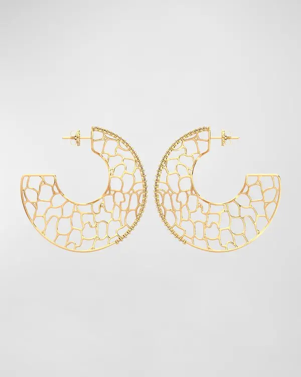 JAMIE TURNER Canyon Diamond Hoop Earrings - Diamond & Gold