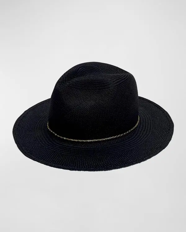 VAN PALMA Luisa Straw Hat With Chain