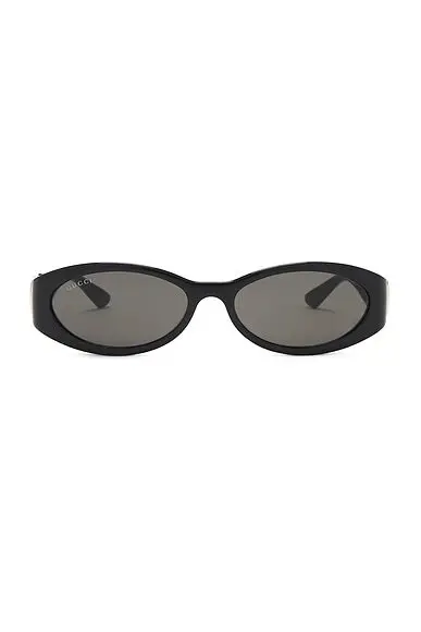 Gucci Hailey Oval Sunglasses - Black
