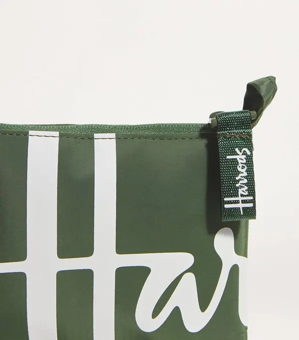 Harrods Logo Pocket Shopper Bag - Green