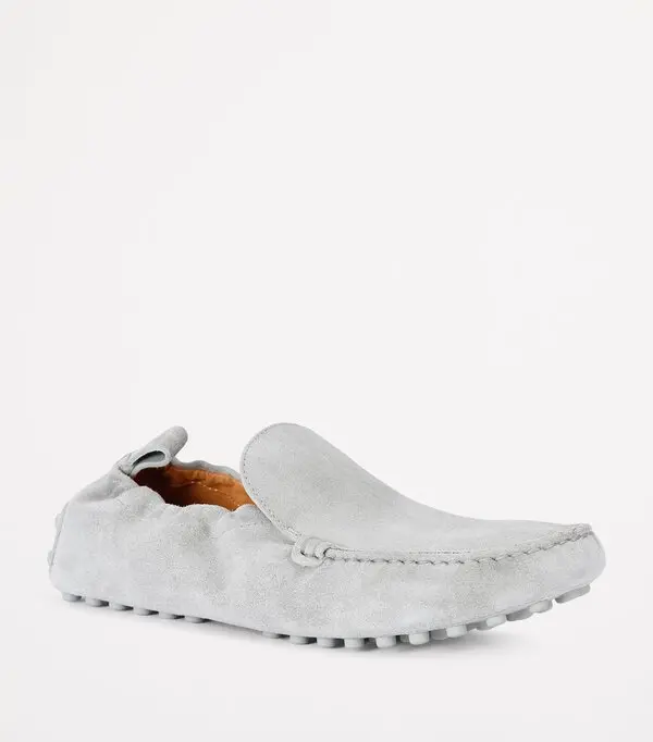TOD'S Suede Gommino Driving Shoes - Grey