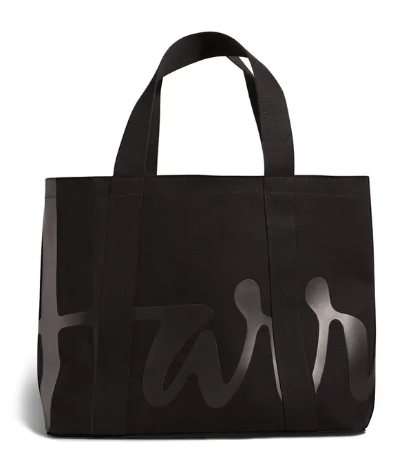 Harrods Cotton Logo Tote - Black