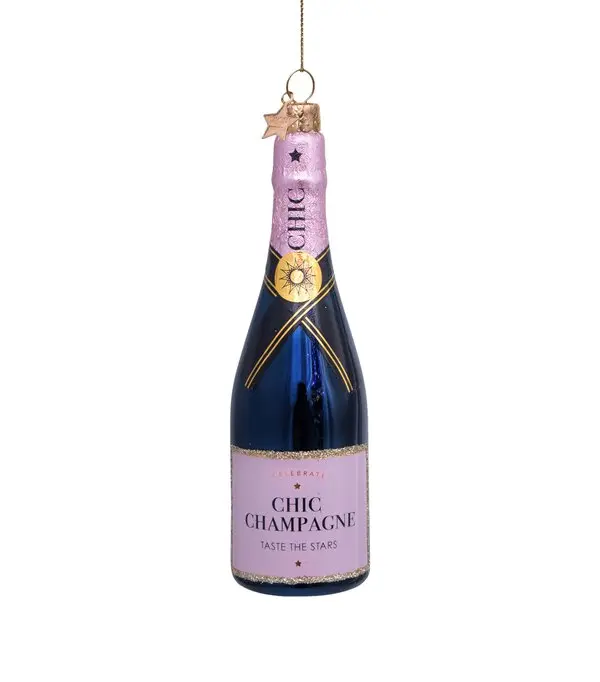 Harrods Glass Champagne Tree Decoration - White