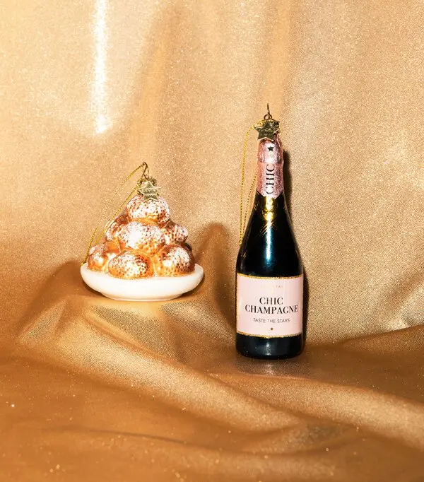 Harrods Glass Champagne Tree Decoration
