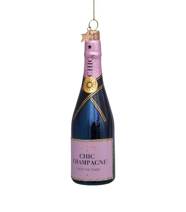 Harrods Glass Champagne Tree Decoration