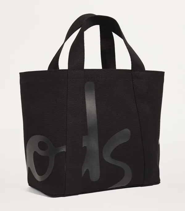 Harrods Mini Cotton Logo Tote - Black