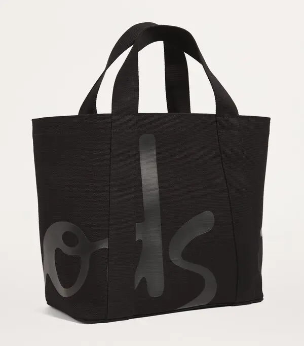 Harrods Mini Cotton Logo Tote - Black