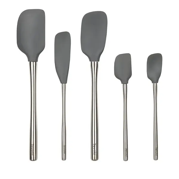 TOVOLO Flex-core Silicone And Stainless Steel 5-piece Spatula Set - Charcoal