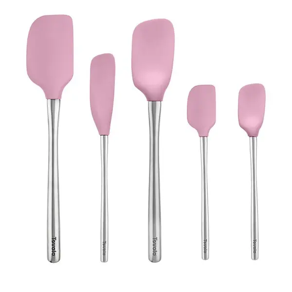 TOVOLO Flex-core Silicone And Stainless Steel 5-piece Spatula Set - Pink